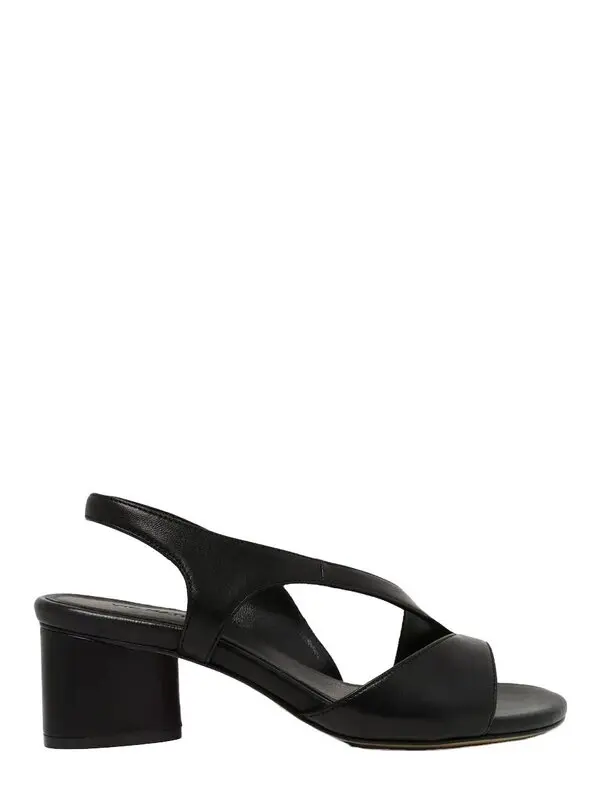 VIC MATIE Crossover Slingback Heeled Sandals - Black