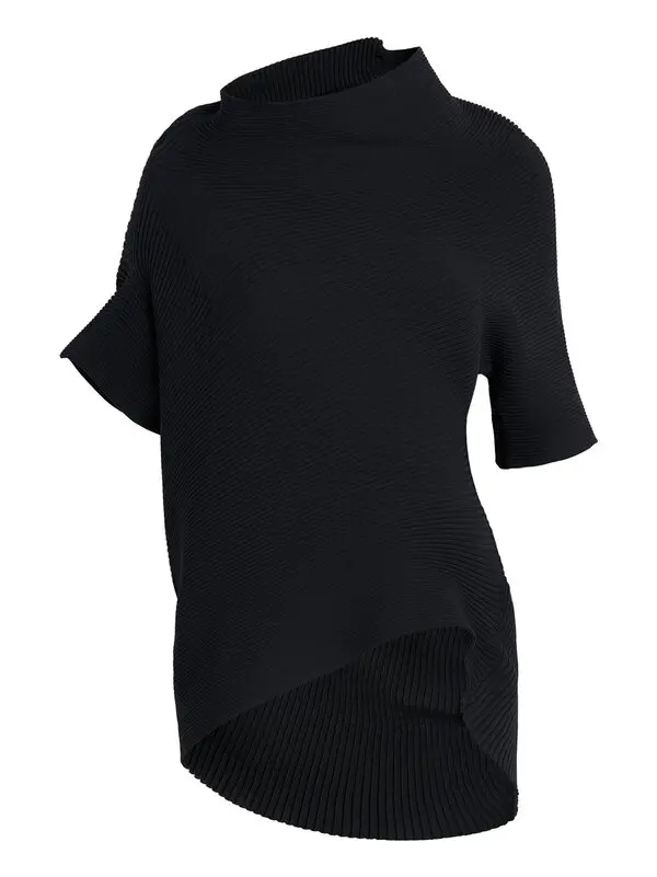 Issey Miyake Asymmetric Life Form Top - Black