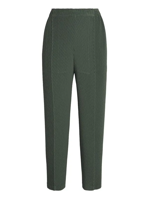 Issey Miyake Rhombus Pleats Trousers - Green