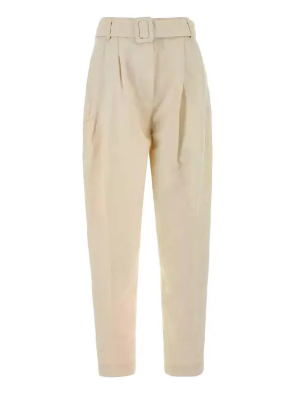 Co Belted Pleated Trousers - Neutrals