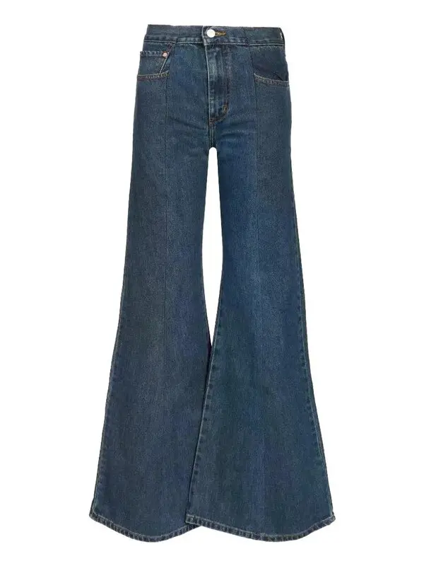 E.L.V. DENIM Odette Flared Jeans - Blue