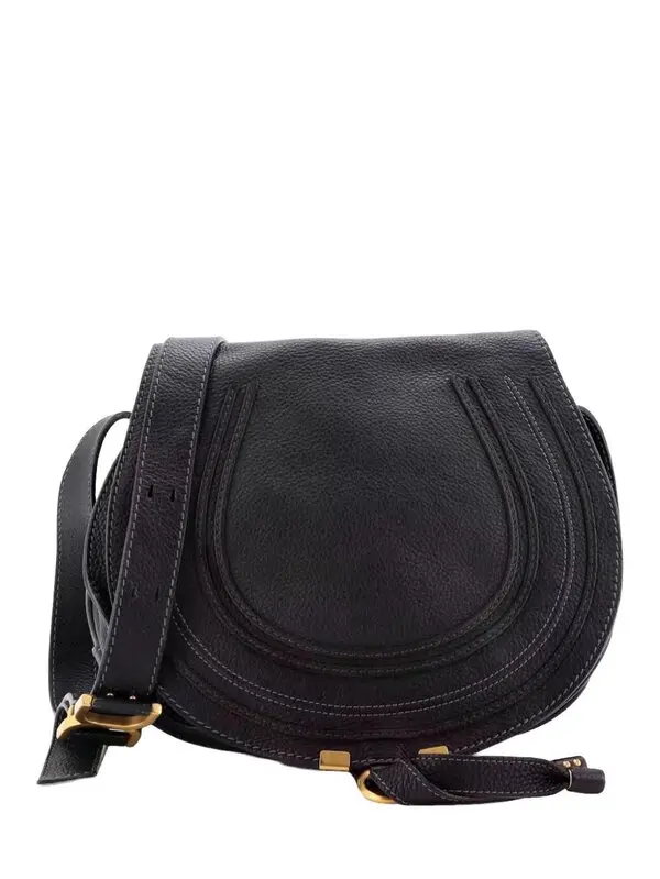Chloé Marcie Leather Medium Crossbody Bag - Black