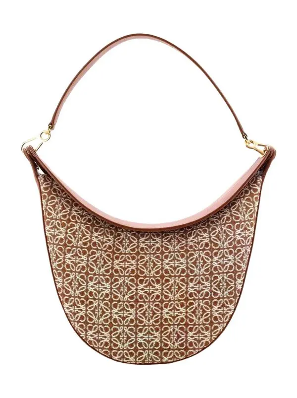 Loewe Luna Anagram Jacquard Hobo Bag - Brown