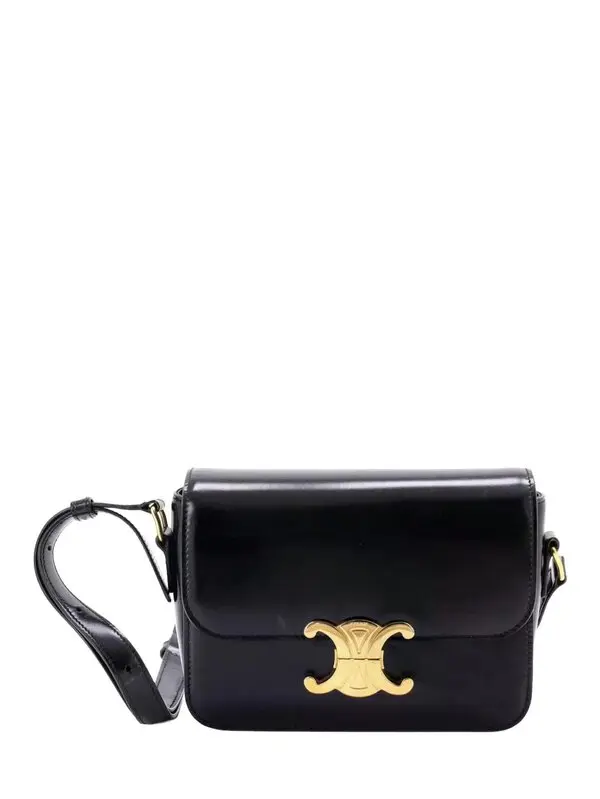 Celine Triomphe Teen Shoulder Bag - Black