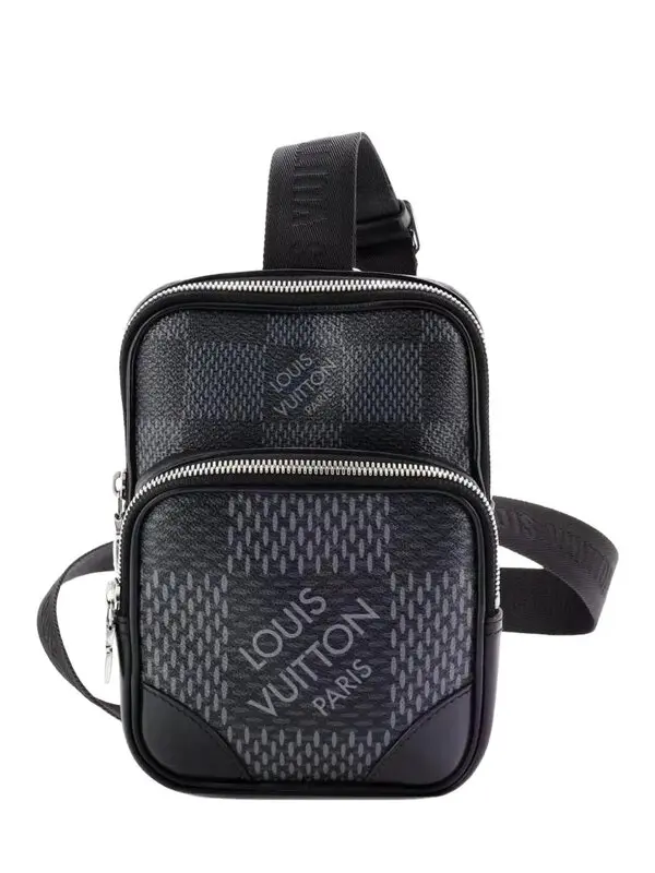 LOUIS VUITTON Amazone Sling Bag Limited Edition Damier Graphite 3d - Black