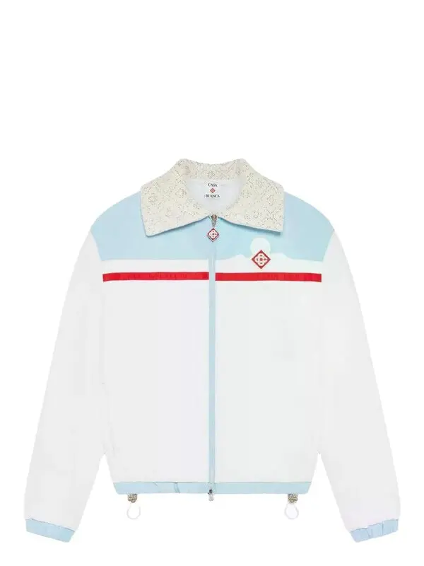 Casablanca Lace-collar Panelled Jacket - White