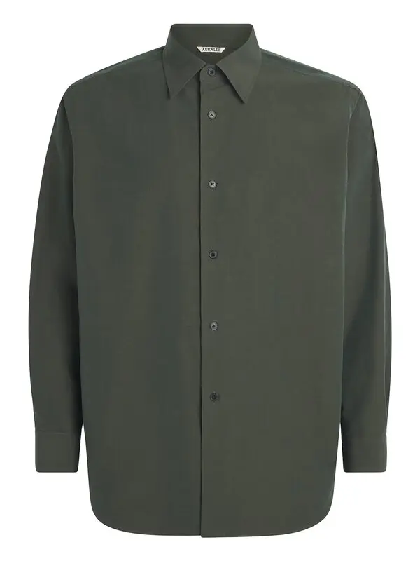 Auralee Cotton Washed Shirt - Green