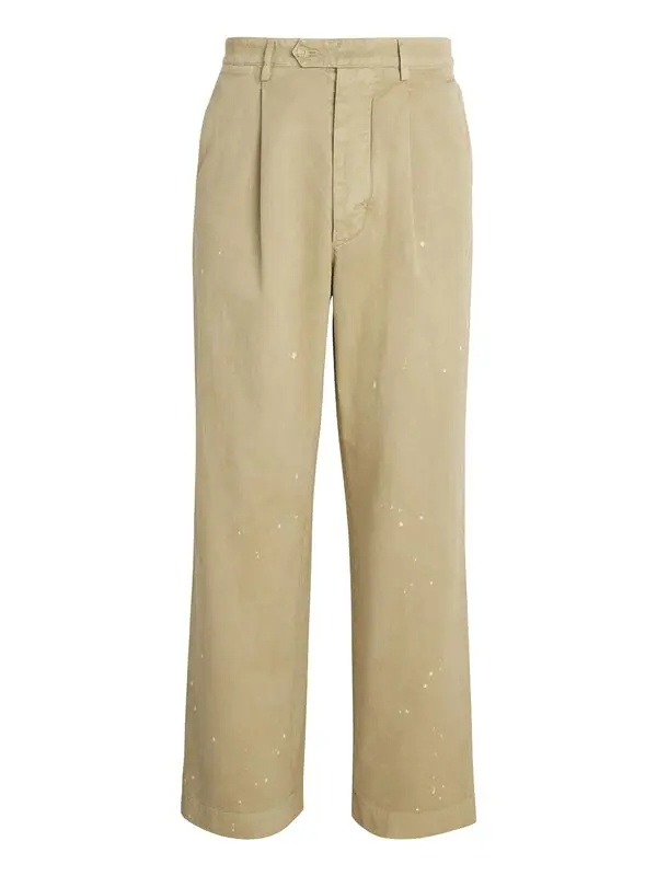 Auralee Cotton Garment-dyed Chinos - Beige