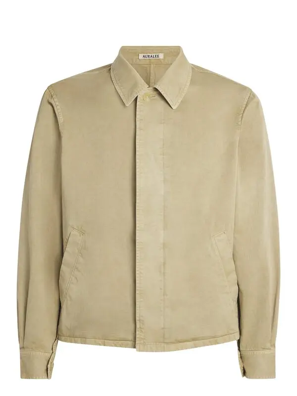 Auralee Cotton Garment-dyed Jacket - Beige
