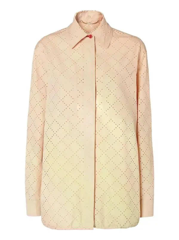 Fendi Broderie Anglaise Cotton Shirt - Neutrals
