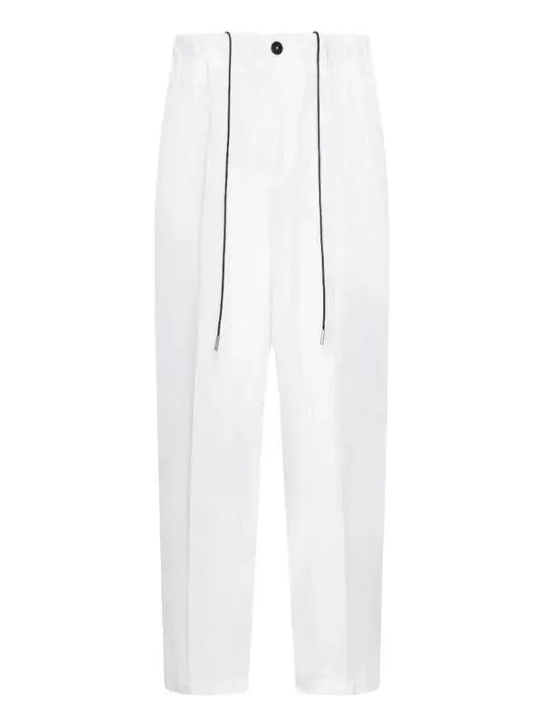 LOW BRAND Drawstring-waist Trousers - White