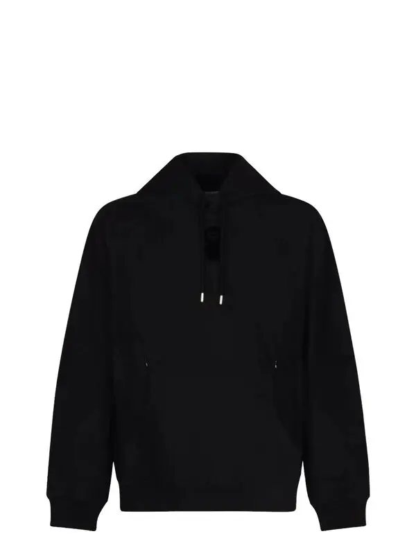 Casablanca Logo Flock-print Hoodie - Black