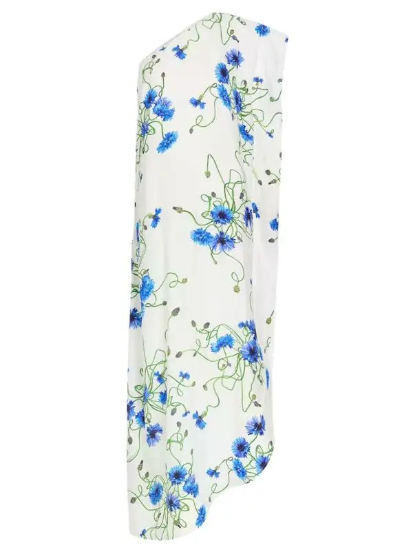 Stella McCartney Floral-print One-shoulder Maxi Dress - White