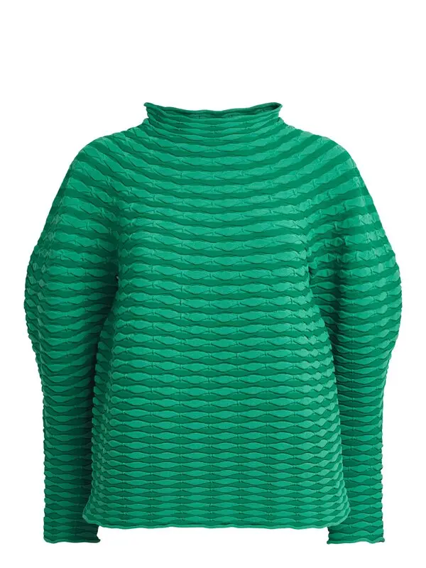 Issey Miyake Colourful Mushroom Knit Top - Green