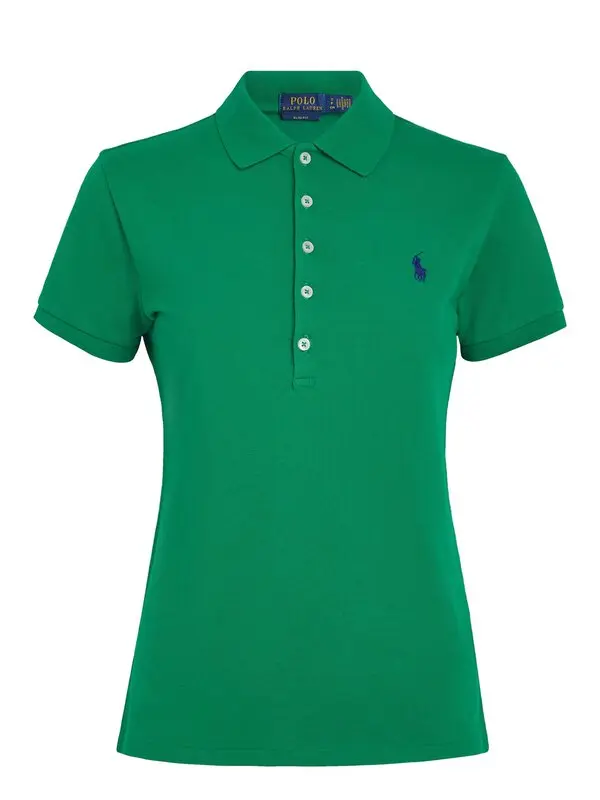 Polo Ralph Lauren Stretch-cotton Piqué Julie Polo Shirt - Green