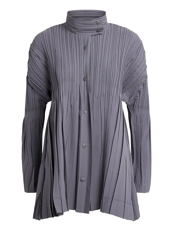 Issey Miyake Pleated Float Coat - Grey