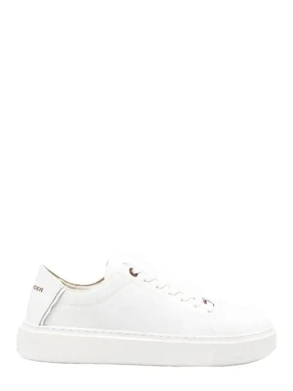 ALEXANDER SMITH London Pebbled-leather Sneakers - White