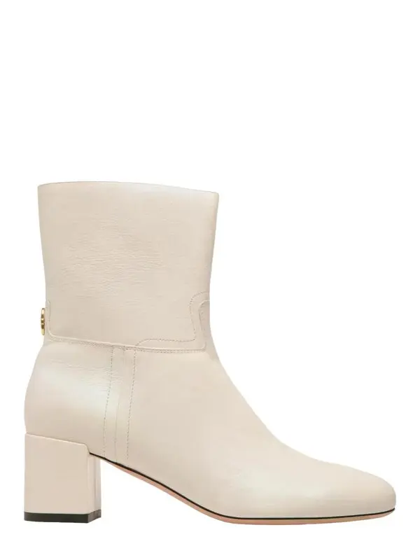 Bally Daily-emblem Block-heel Leather Boots - White