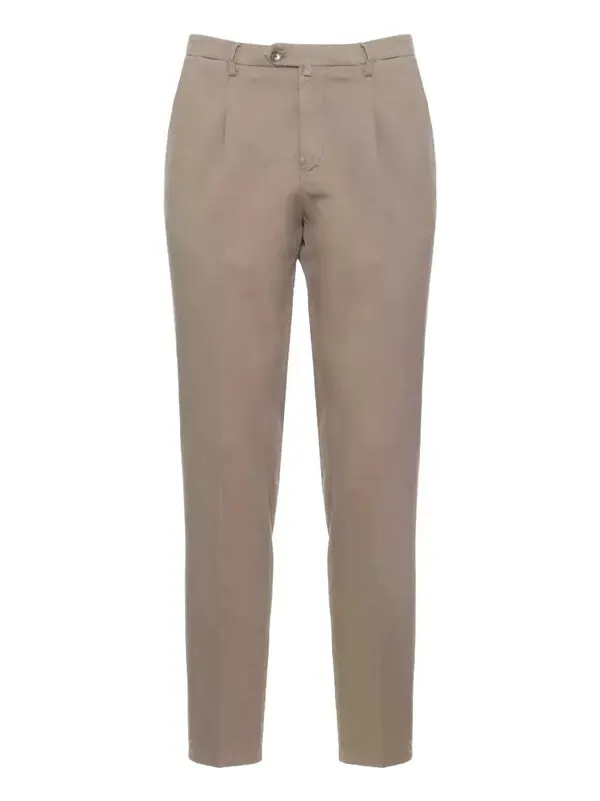 BRIGLIA 1949 Pleated Slim-fit Trousers - Neutrals