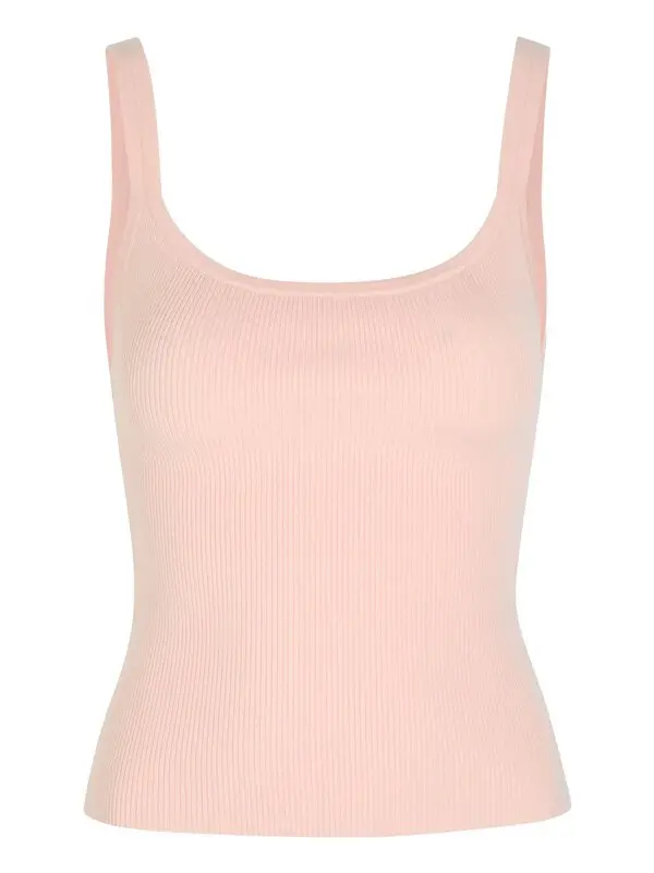 Alice + Olivia Shana Ribbed Wool-blend Tank - Light Pink
