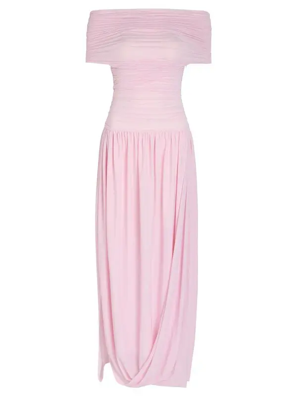 Ronny Kobo Irulan Ruched Maxi Dress - Light Pink