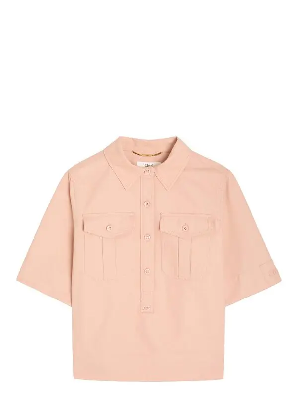 Chloé Cotton-twill Shirt - Light Pink