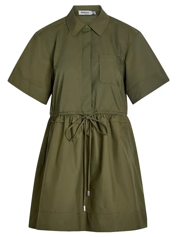 Simkhai Dawson Mini Shirt Dress - Green