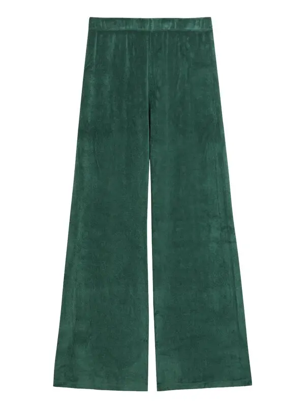 Suzie Kondi Zephyra Wide-leg Terry Trousers - Green