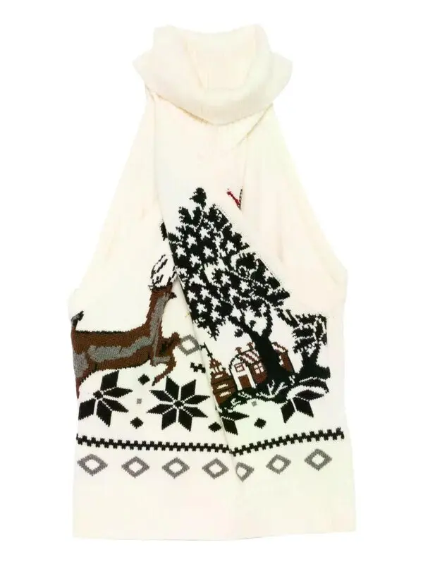 Monse Fair-isle Halter Top - Neutrals