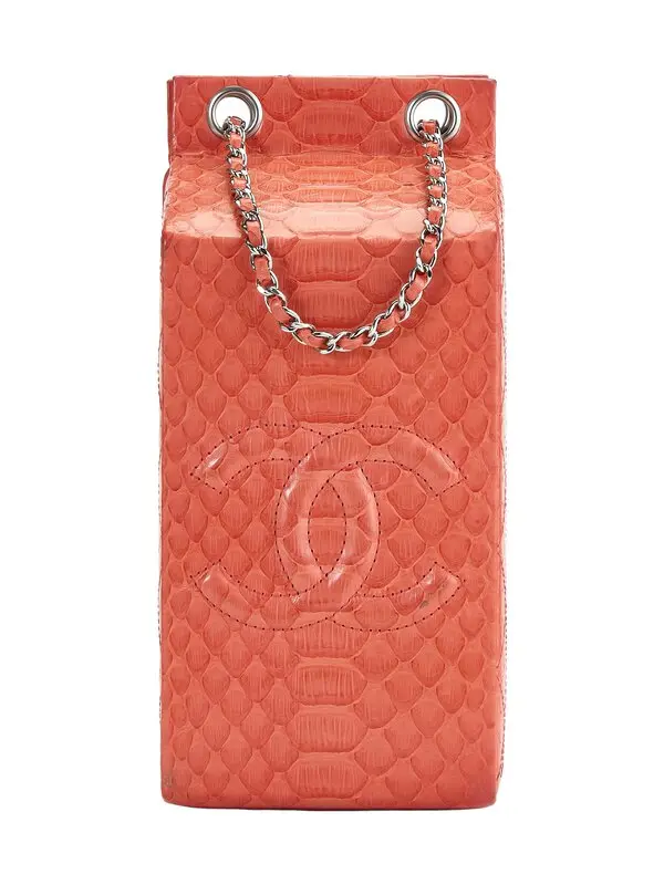 Chanel Python Milk Carton Bag - Orange