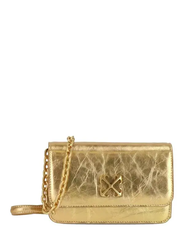 Off-White Logo-plaque Shoulder Bag - Gold
