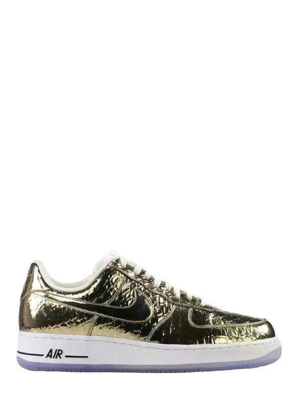 Nike Air Force 1 Embossed Low-top Sneakers - Gold