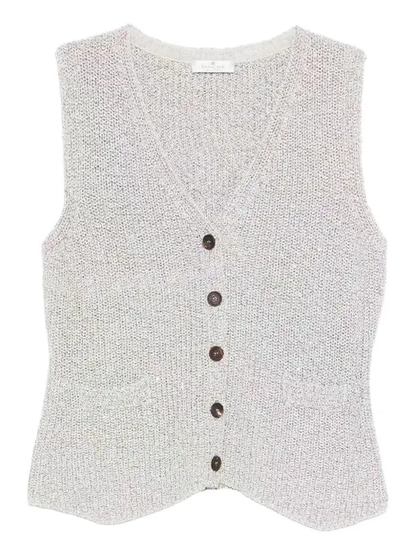 PANICALE Sequin-embellished Cardigan - Neutrals