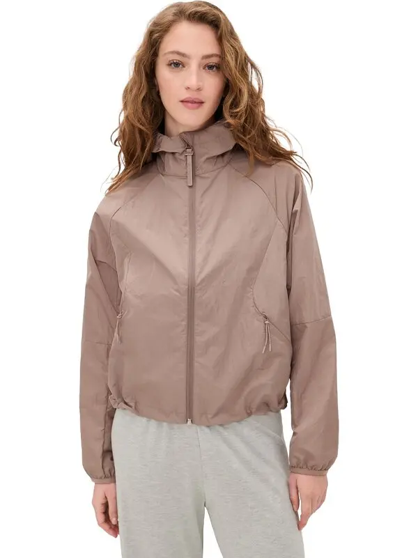 Beyond Yoga Limitless Hooded Jacket - Rosey Taupe