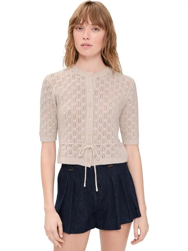 FRAME The Clover Cardigan - Oatmeal Heather