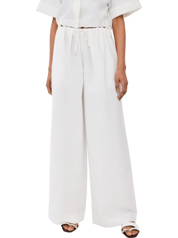 Simkhai Rhea Cotton Wide-leg Pants - White