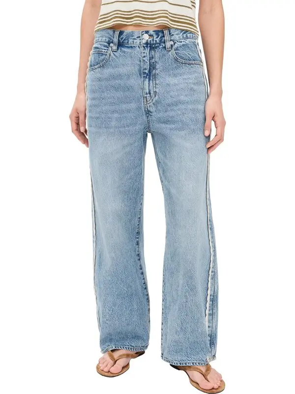 FRAME Crochet Bow Crop Jeans - Aura