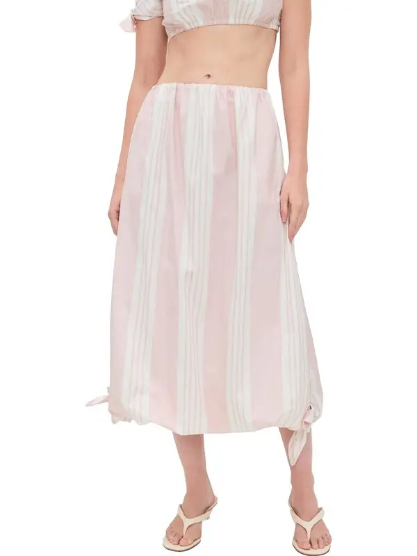 Posse Rosie Bubble Stripe Skirt - Pink Stripe