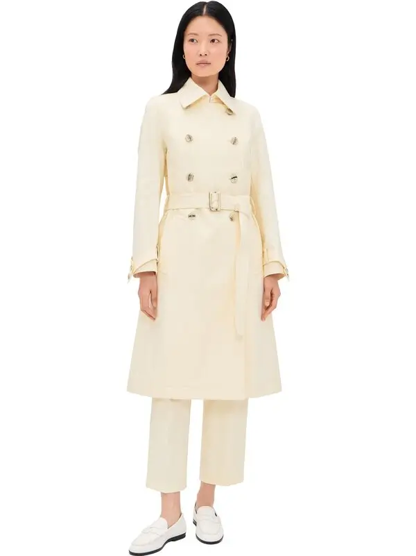 Renggli Cotton Twill Trench Coat - Buttercream