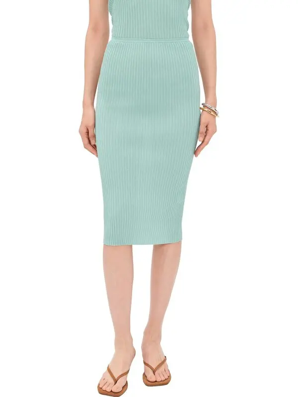 LESET Blake Ribbed Metallic Skirt - Mirage
