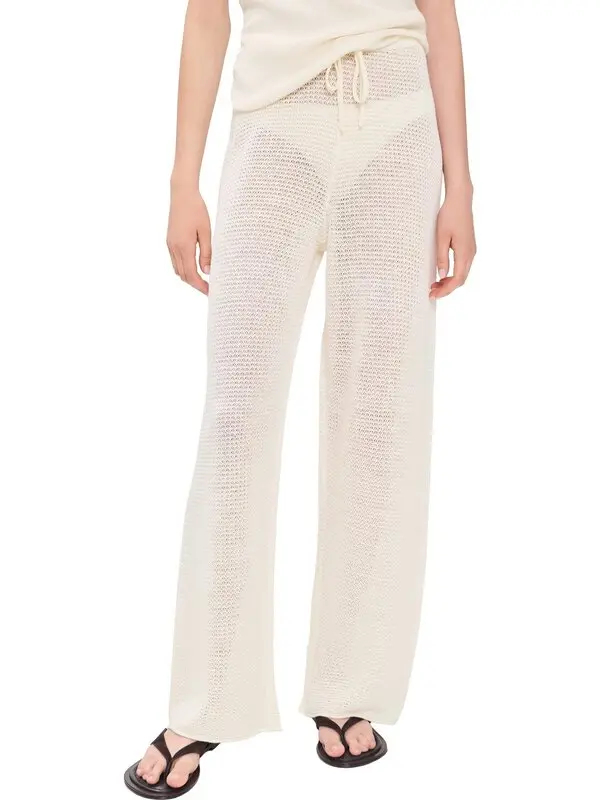 Onia Knit Drawstring Pants - Egret