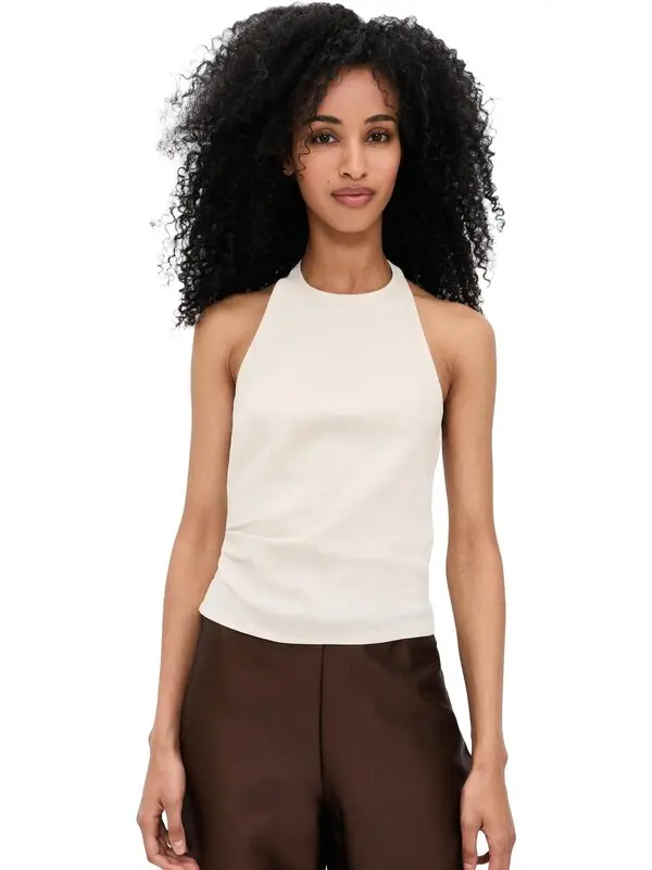A.L.C. Sylvie Halter Neck Top - Buttercream