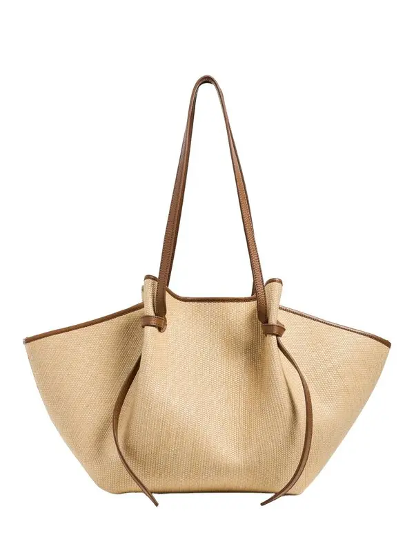 Yuzefi Large Mochi Raffia Tote - Biscuit