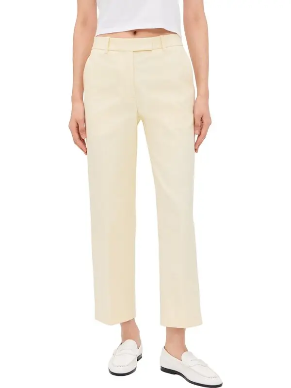 Renggli Cotton Twill Tailored Trousers - Buttercream