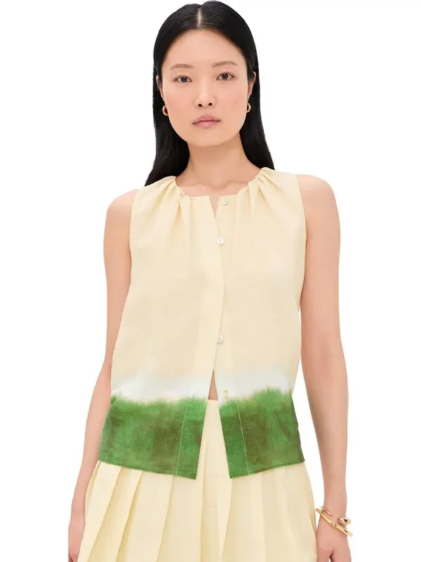 Vince Dip-dye Top - Porcelain/herba