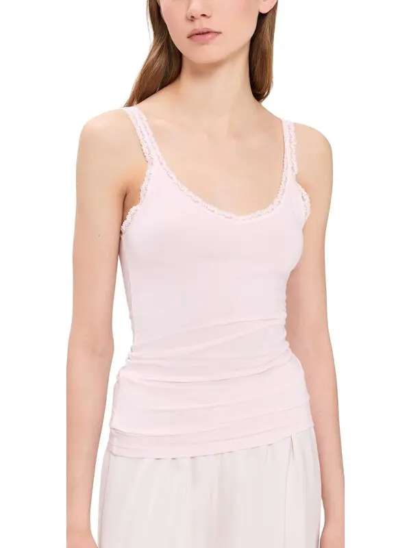 STRIPE & STARE Lace Cami - Pink-a-boo
