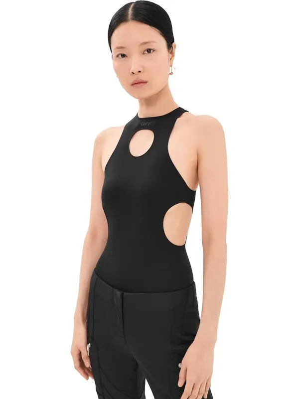 Off-White Scuba Meteor Thong Bodysuit - Black