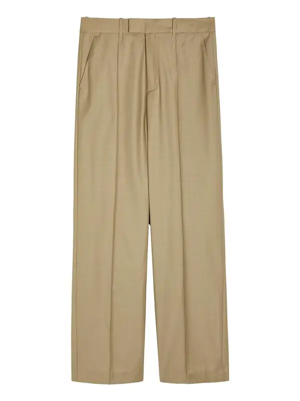 Ronny Kobo Rowley Straight-leg Wool-blend Trousers - Light Brown