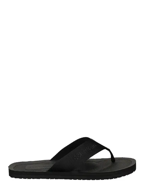 Calvin Klein Logo-embossed Flip-flops - Black