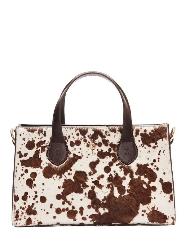 OTRERA Dalmata Top Handle Bag - Black/brown